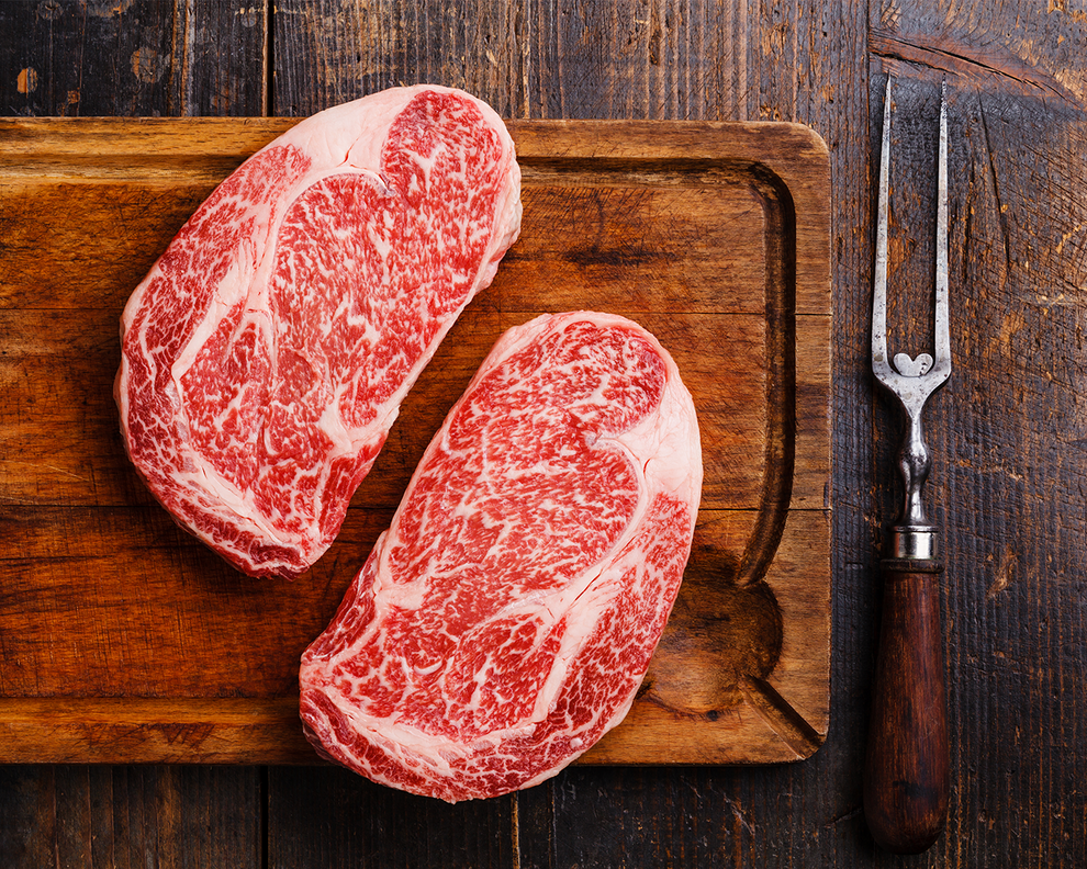 Australian Wagyu Beef Boneless Ribeye Steak BMS 8-9 — Fairway Packing ...