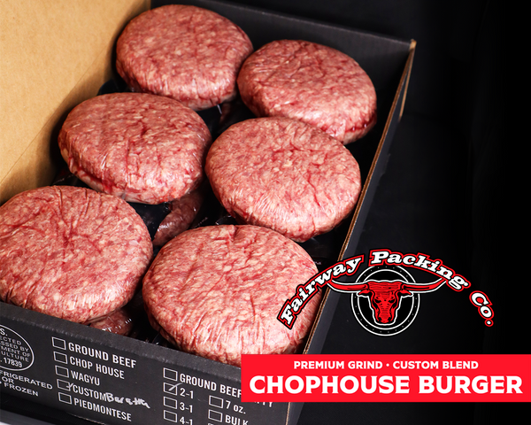 Chop House Beef Burgers — Fairway Packing – The Steak Shop by Fairway ...